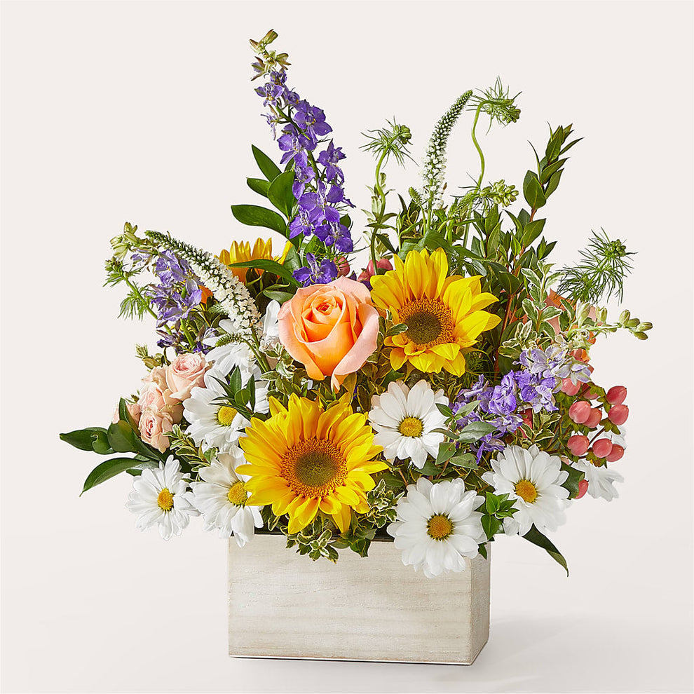 The Good Life Bouquet – orange, pink, purple, white, yellow flower ...